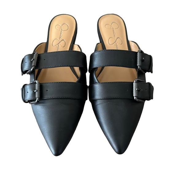 Jessica Simpson | Shoes | Jessica Simpson Caylina Black Mules Flats ...